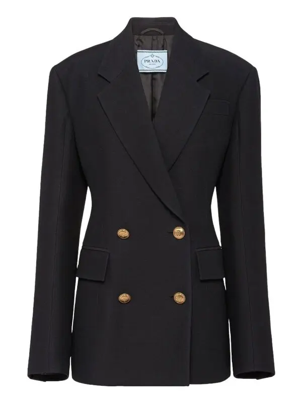 Prada Double-breasted Blazer - Black