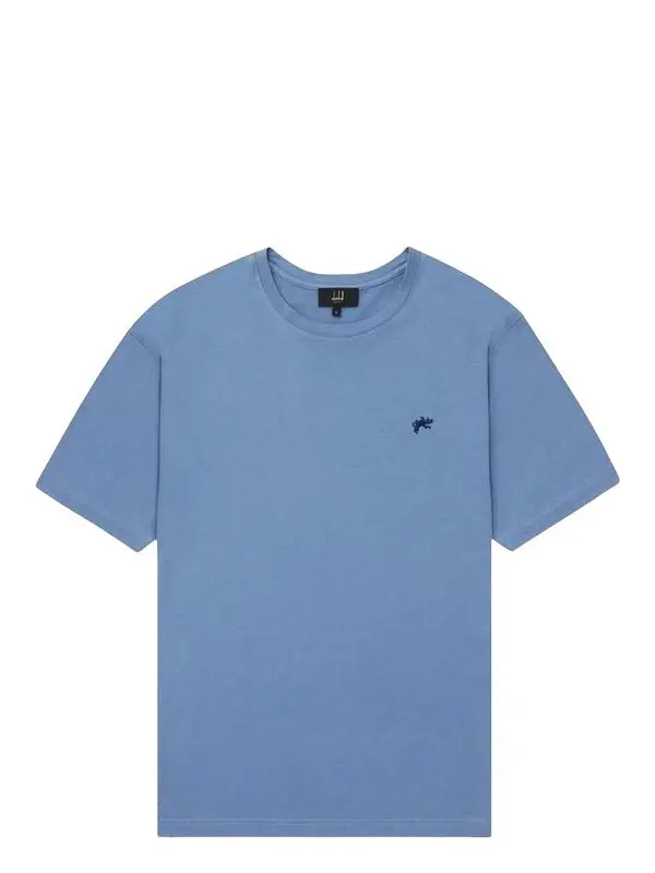 Dunhill Round Neck Embroidered T-shirt - Blue