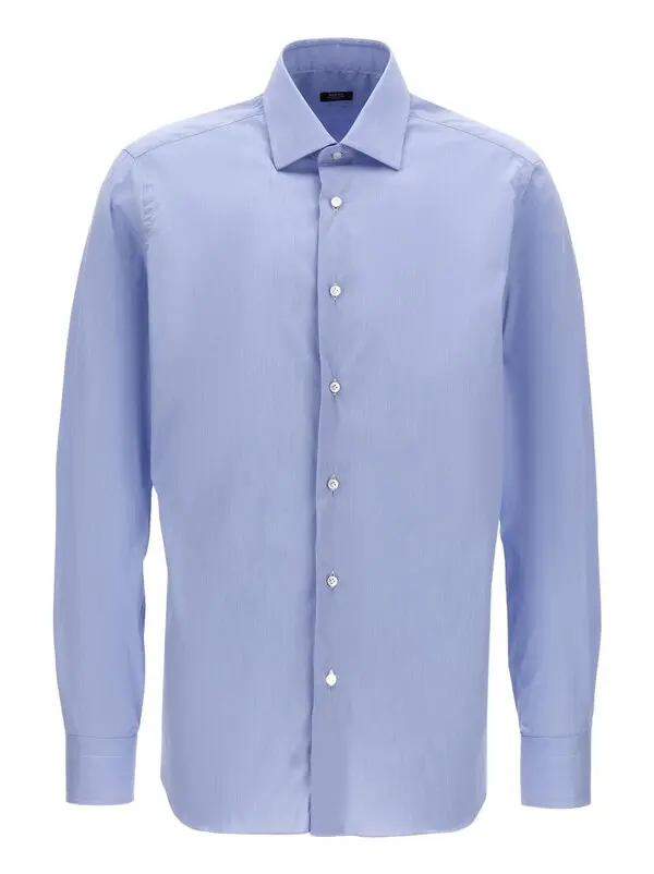 BARBA NAPOLI Poplin Shirt - Blue