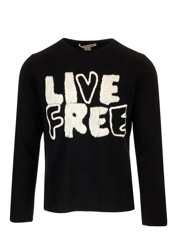 Comme Des Garçons Crew Neck Long Sleeve Sweater - Black