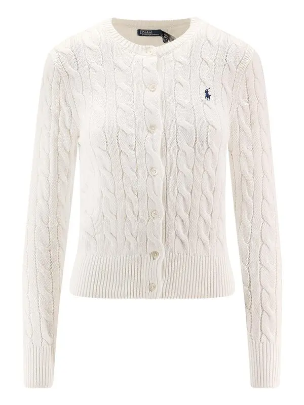 Polo Ralph Lauren Cable Knit Button-front Cardigan - White