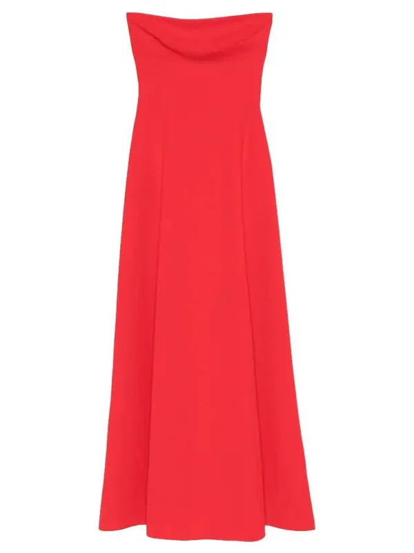 Solace Strapless Flared Maxi Dress - Red