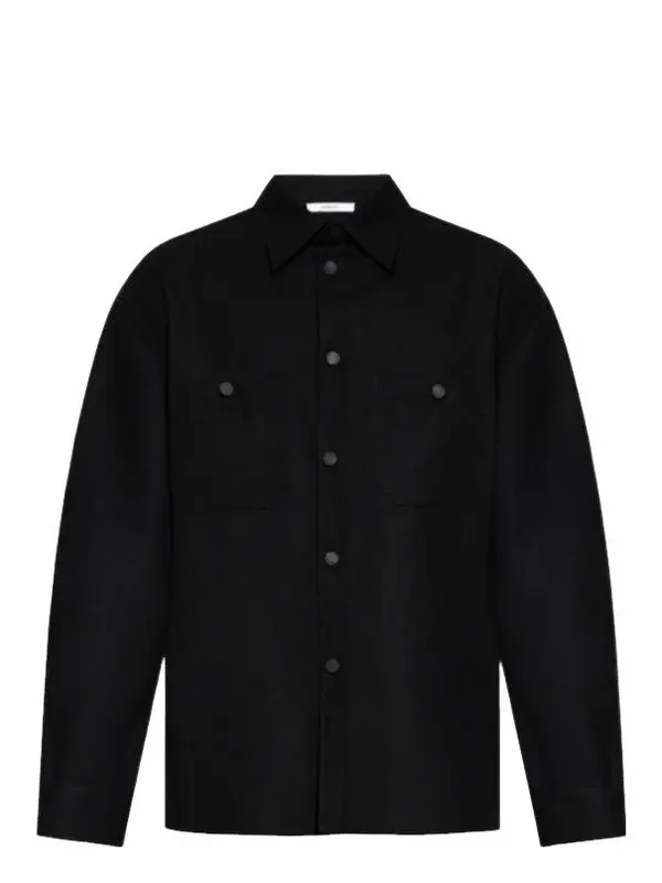 Givenchy Couture Seam Overshirt In Flannel - Black