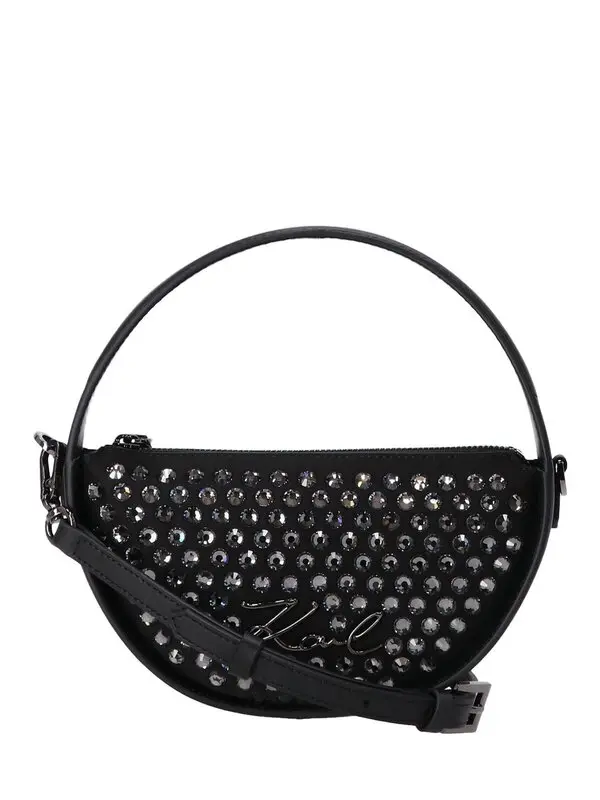 Karl Lagerfeld Studded Shoulder Bag - Black
