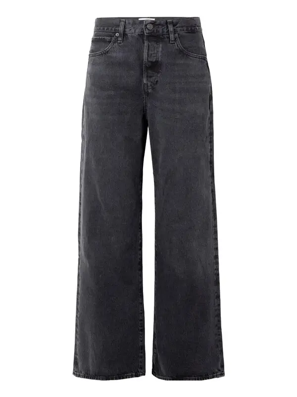 FRAME Loose-fitting Wide-leg Jeans - Black