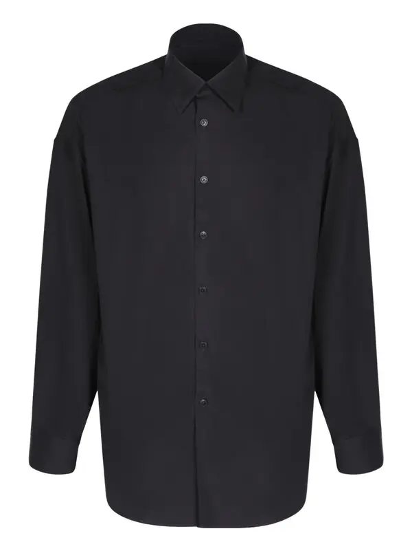 COSTUMEIN Long Sleeve Lapel Shirt - Black