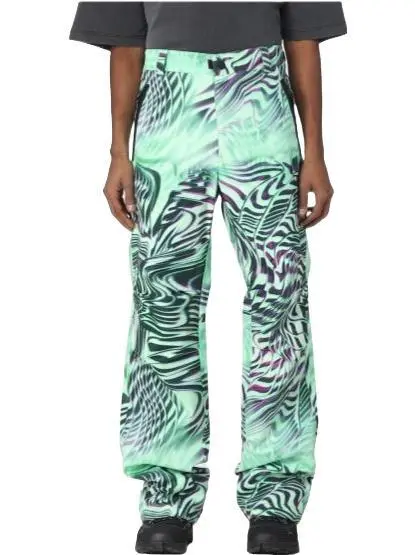 DIESEL® Printed Optical Logo Pants - Green Multi