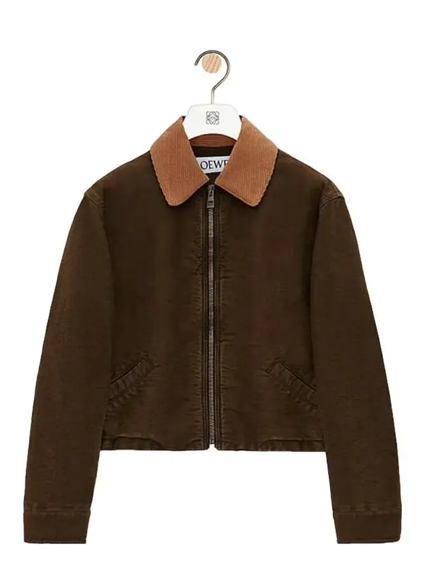Loewe Logo Patch Regular Fit Jacket - Ebony