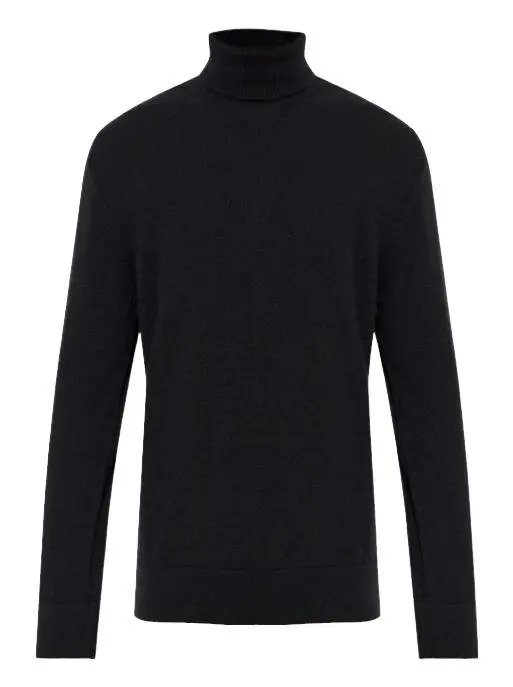 Eleventy High Collar Ribbed Knit Sweater - Turtleneck Sweater