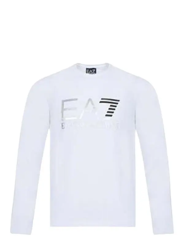 EA7 Logo Printed T-shirt - White