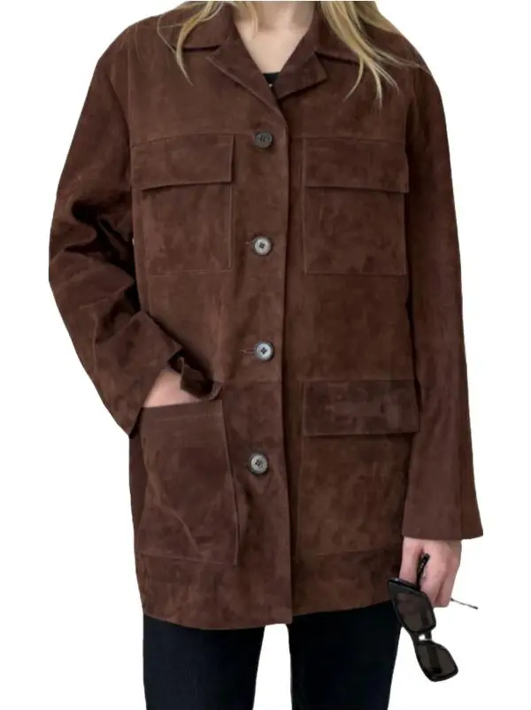ARMA Long-sleeved Casual Jacket With Button Closure And Multiple Pockets - Brown