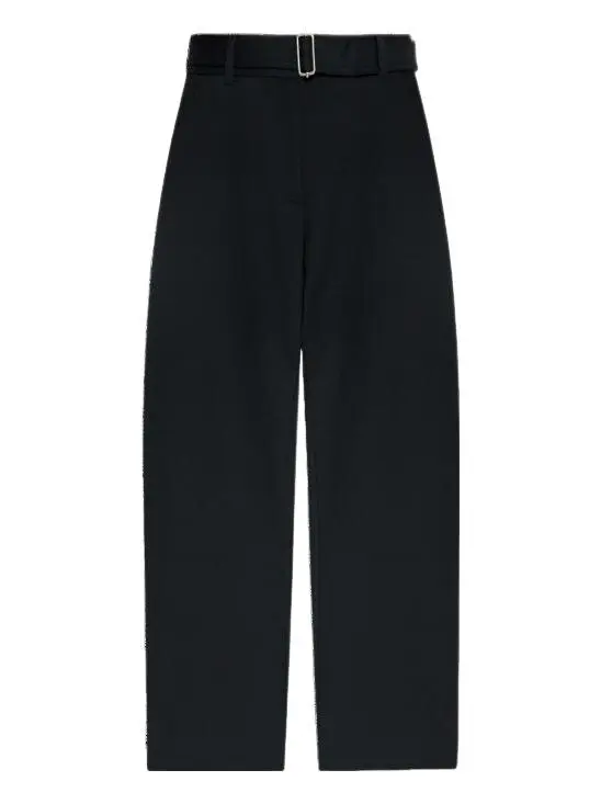 Studio Nicholson Belted Wide-leg Trousers - Black