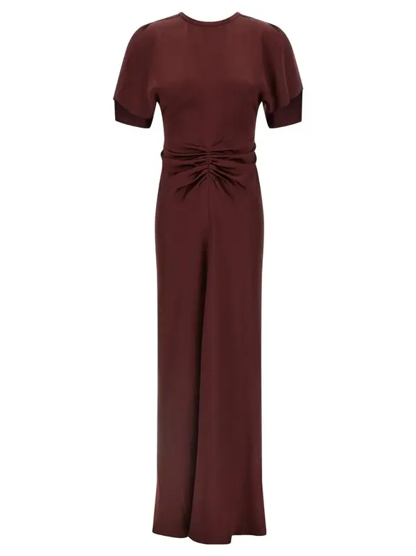 Victoria Beckham Isabella Satin Maxi Dress - Bordeaux