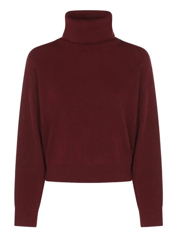Brunello Cucinelli Roll Neck Knitted Jumper - Brown