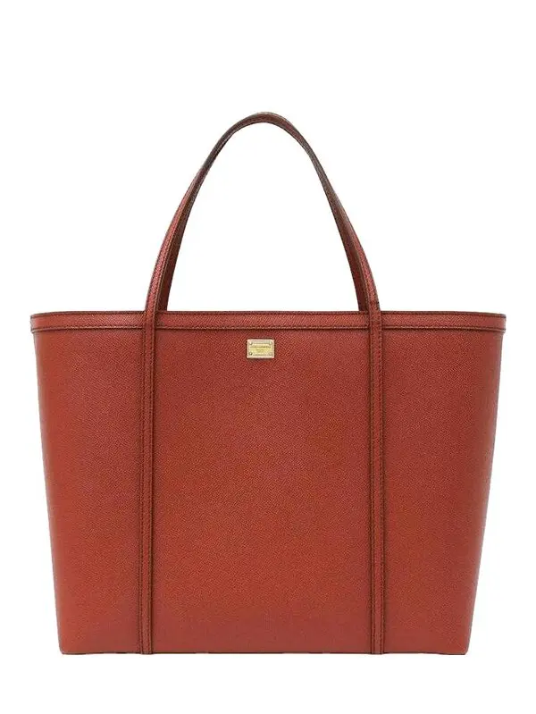 Dolce & Gabbana Logo Detail Tote Bag - Reddish-brown