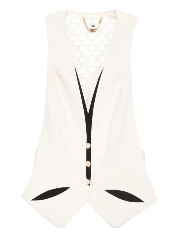 Elisabetta Franchi Sleeveless Waistcoat - White