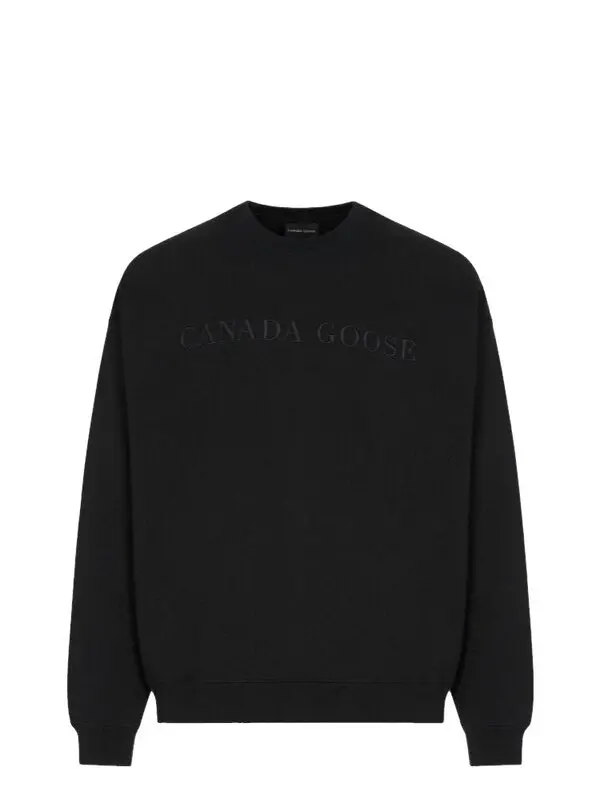 Canada Goose Logo Embroidered Crewneck Sweatshirt - Black