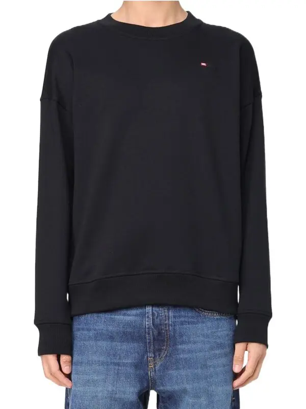DIESEL® Logo Embroidered Crewneck Sweatshirt - Black