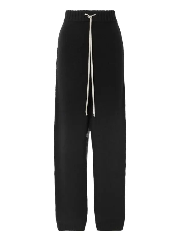 Rick Owens Elastic Waist Track Pants - Black