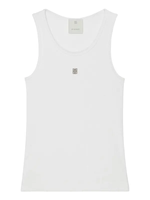Givenchy 4g Plaque Extra Slim Fit Tank Top - White