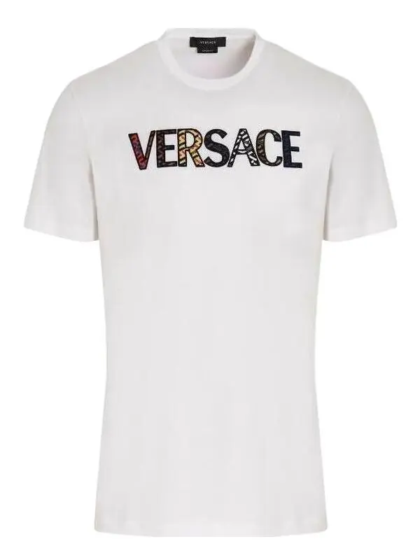 Versace Logo Print T-shirt - White