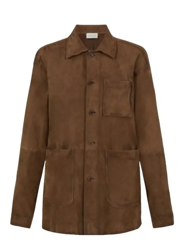 P.a.r.o.s.h Long-sleeve Suede Jacket - Brown