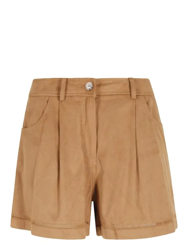 ERMANNO FIRENZE Pleated Shorts With Patch Pockets - Mou