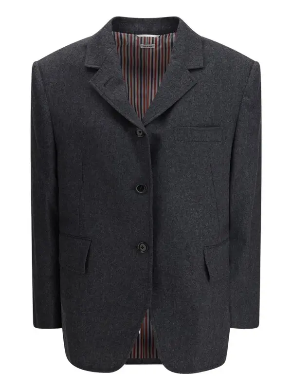 Thom Browne Single-breasted Blazer - Dark Gray