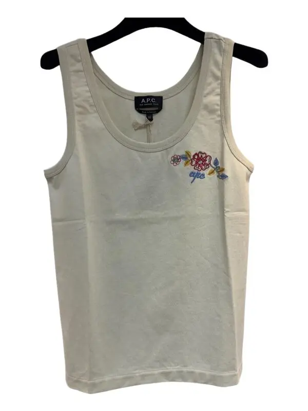 A.p.c. U-neck Sleeveless Vest With Graphic Print - Gray