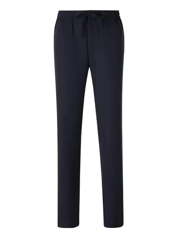 Canali Drawstring Waist Trousers - Black