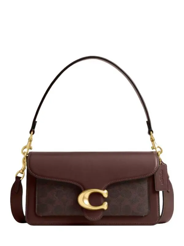 COACH Signature Hardware Shoulder Bag - B4/maple Maple