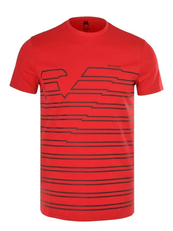 Emporio Armani Logo Pattern T-shirt - Red