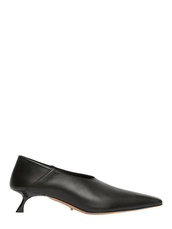 Sportmax Nappa Leather Pumps With Foldable Back - Black