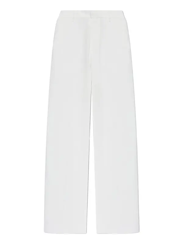 Dsquared2 Logo Plaque Wide-leg Trousers - White