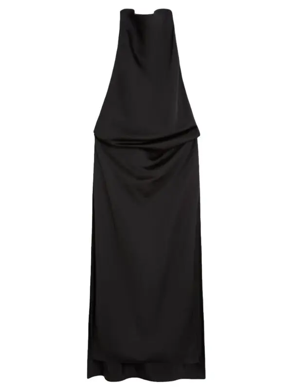 Sportmax Dolmen Halterneck Maxi Dress - Black
