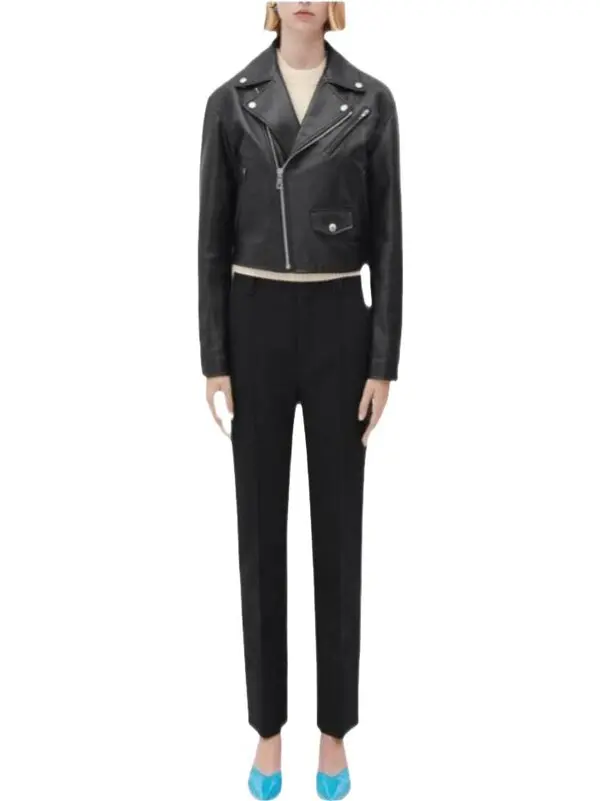 Bottega Veneta Logo Leather Jacket - Black
