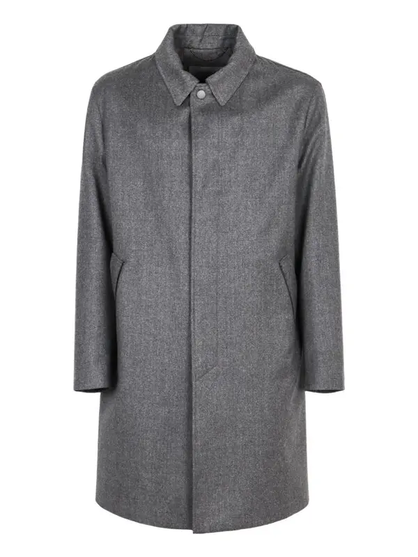 Canali Zip-front Wool Coat - No