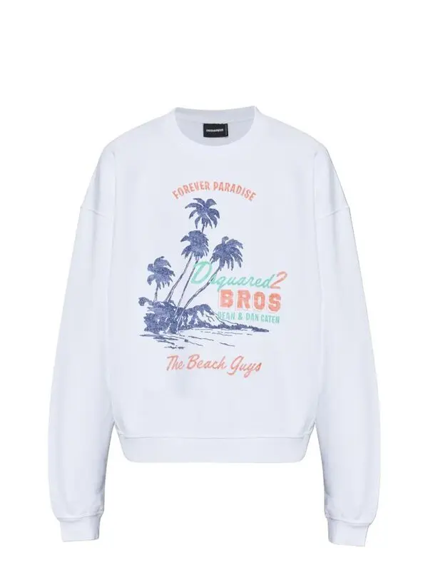 Dsquared2 Pattern-printed Crewneck Sweatshirt - White