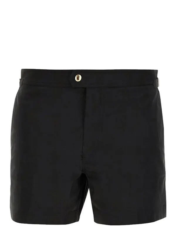 TOM FORD Mid-rise Buckled Swim Shorts - Black