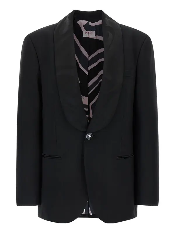Emilio Pucci Labirinto Single-breasted Blazer - Black