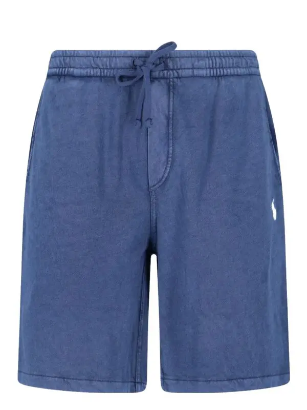 Polo Ralph Lauren Embroidered Drawstring Shorts - Blue
