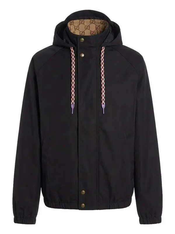 Gucci Reversible Gg Canvas Jacket - Black