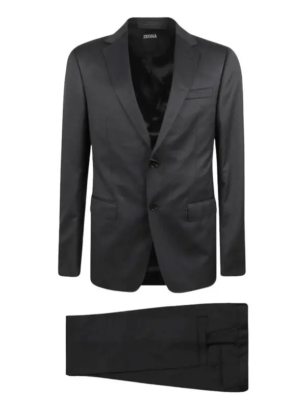 Zegna Single-breasted Tailored Suits - Black