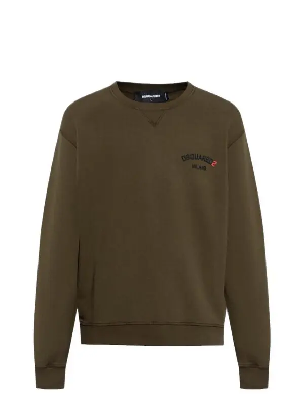 Dsquared2 Logo-embossed Crewneck Sweatshirt - Green