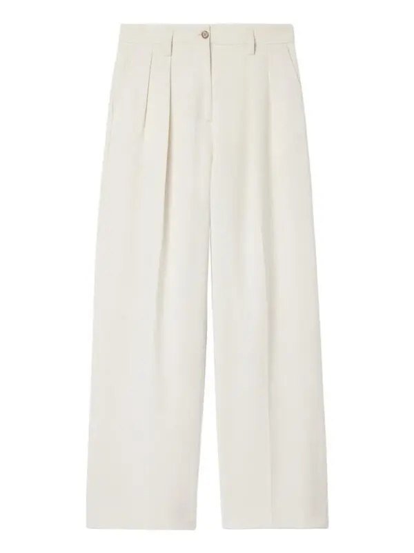 Filippa K Pleated Wide-leg Tailored Trousers - Ivory