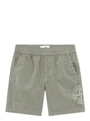 Stone Island Logo Detail Swim Shorts - Pearl Gray
