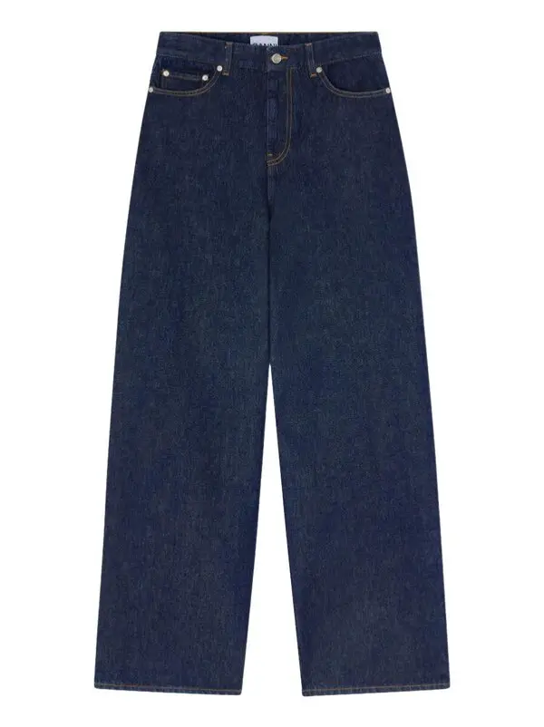 GANNI Straight-leg Wide Jeans - Blue