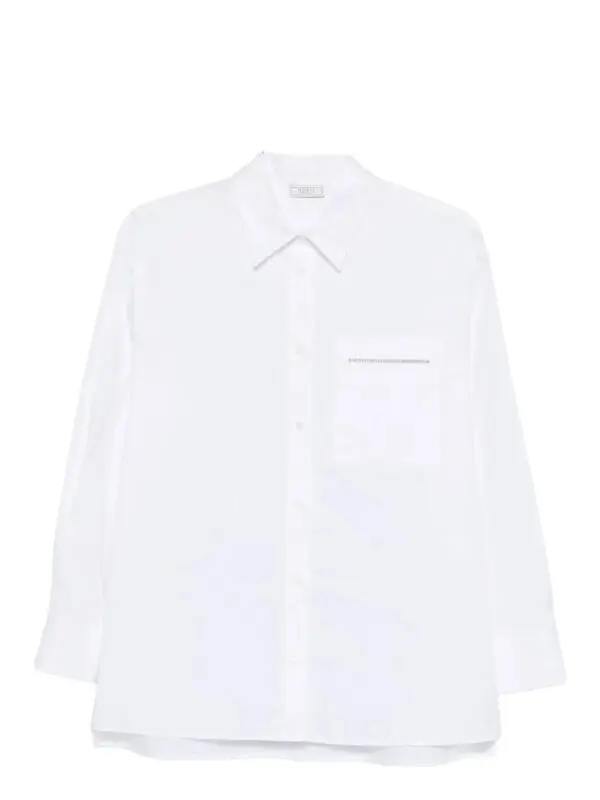 Peserico Long Sleeve Pocket Shirt - White