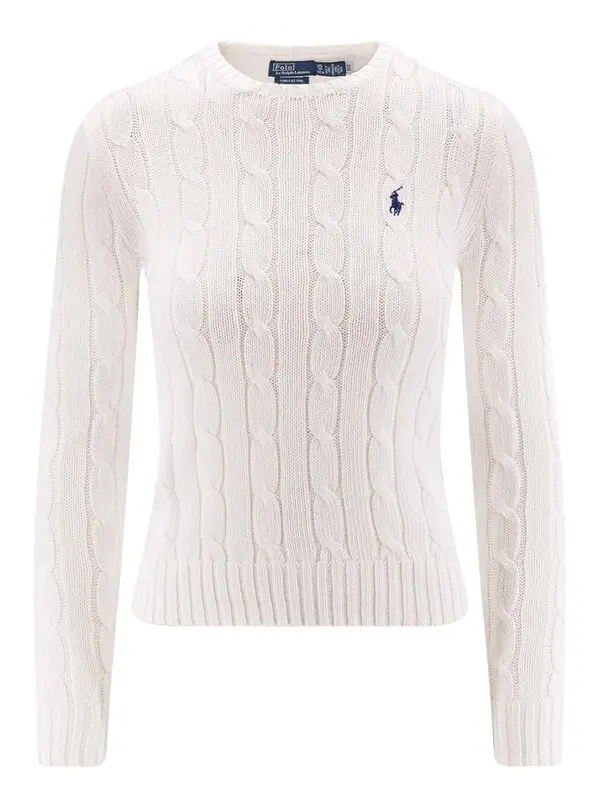 Polo Ralph Lauren Cable-knit Slim Sweater - White