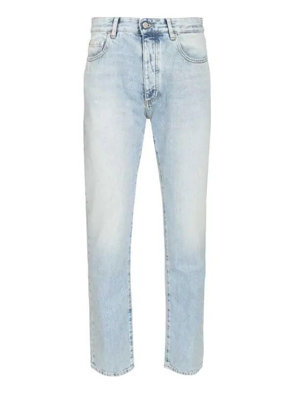 ICON DENIM LOS ANGELES Kanye Wide-leg Low-rise Jeans - White